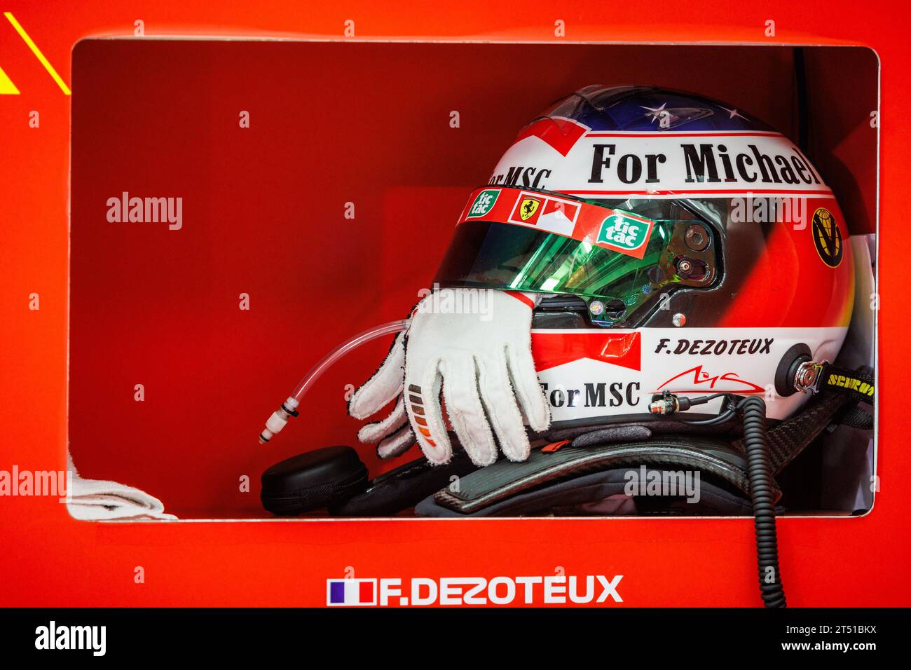 helmet, casque, DEZOTEUX Franck (fra), AF Corse, Ferrari 488 GTE Evo ...