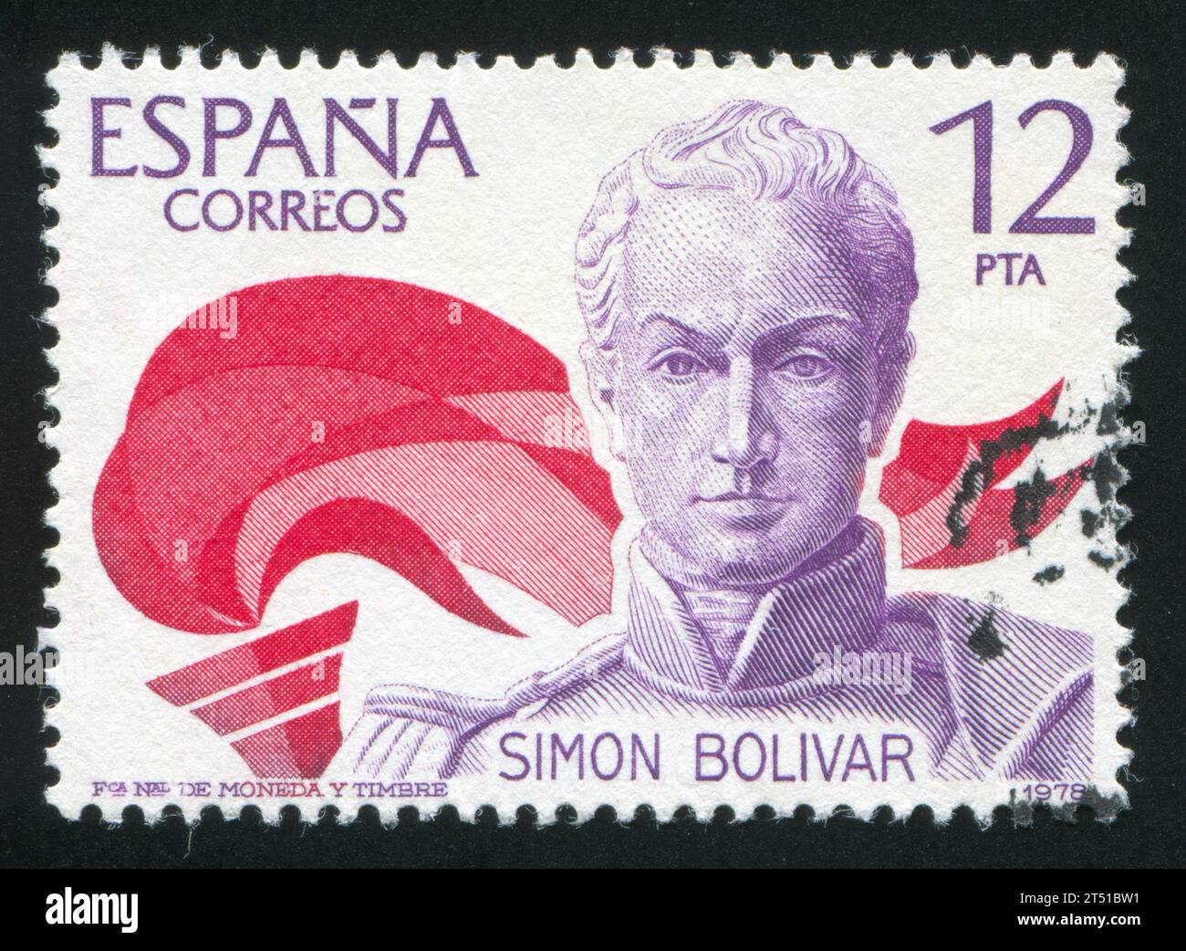 SPAIN - CIRCA 1978: stamp printed by Spain, shows Portrait of Simon ...