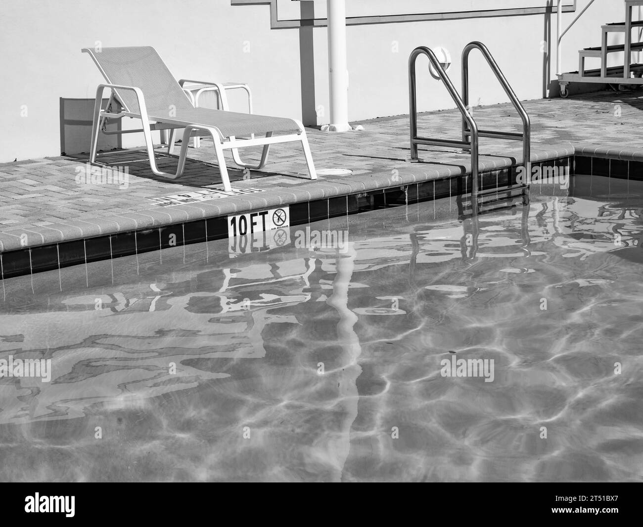 poolside sunbed in summer. poolside sunbed in summer vacation Stock ...