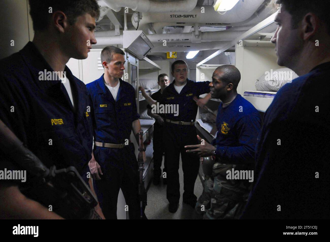 (HVBSS) Team 1, battle training, Midshipmen, USS Ronald Reagan (CVN 76 ...
