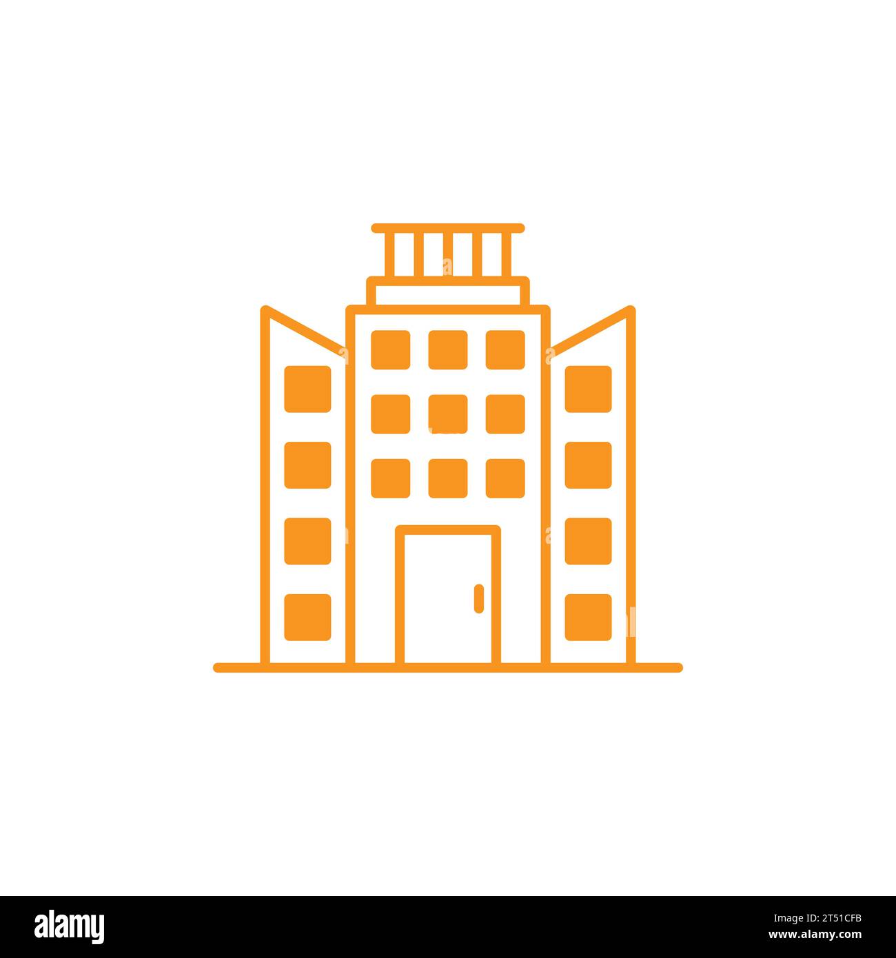 School building icon orange background Stock Vector Images - Alamy