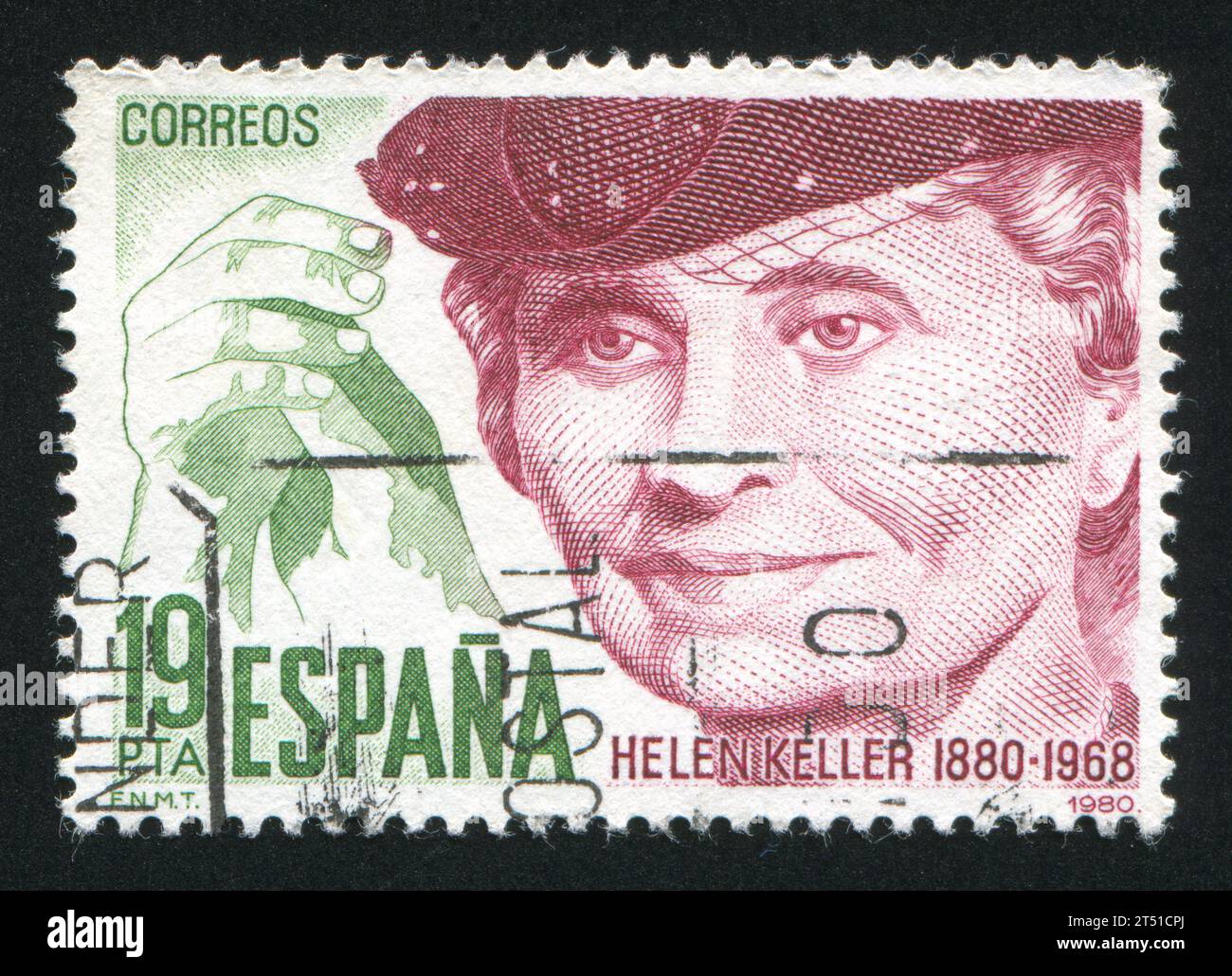 SPAIN - CIRCA 1980: stamp printed by Spain, shows Portrait of Helen ...