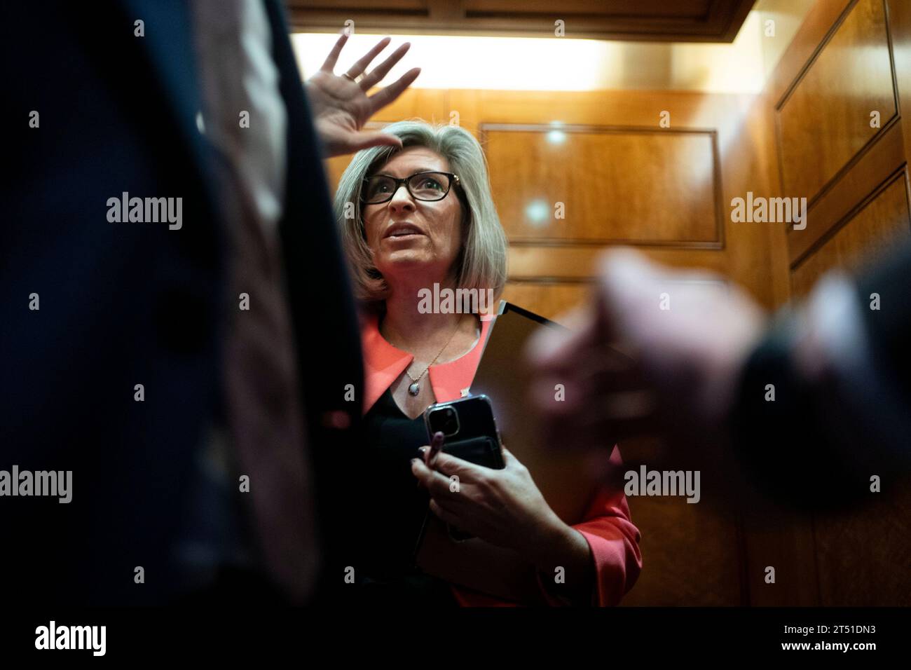 Washington, United States. 02nd Nov, 2023. Sen. Joni Ernst, R-IA, steps ...