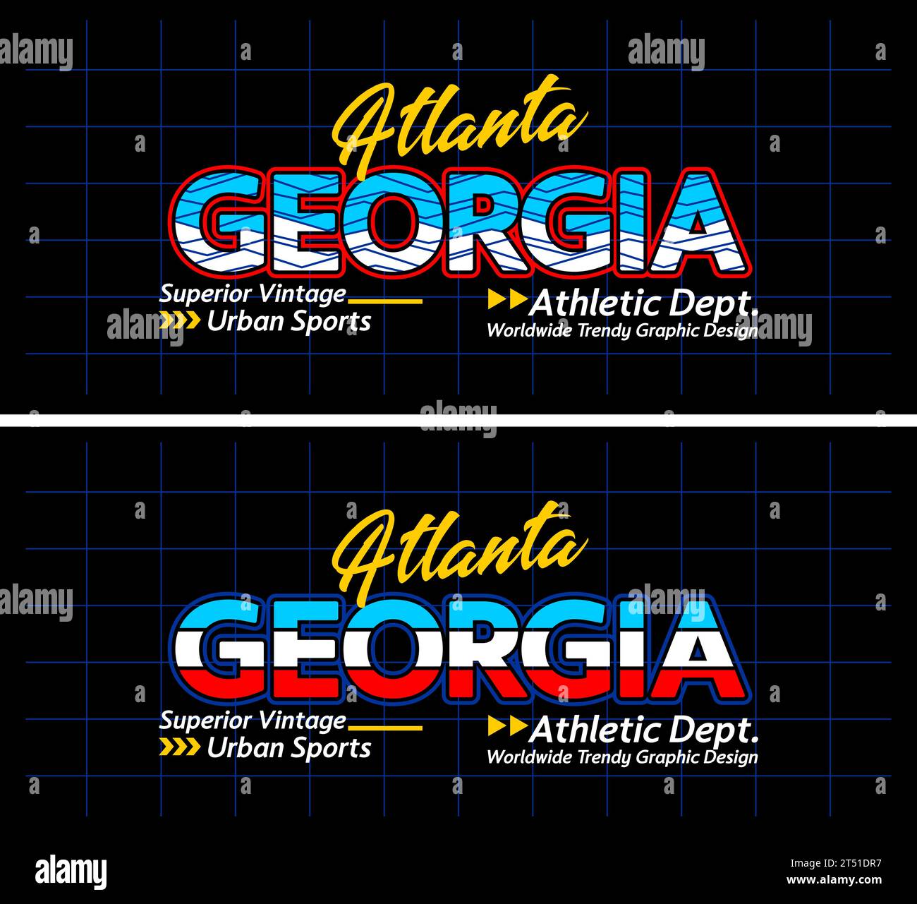 Georgia urban line lettering sports style vintage college, typography ...