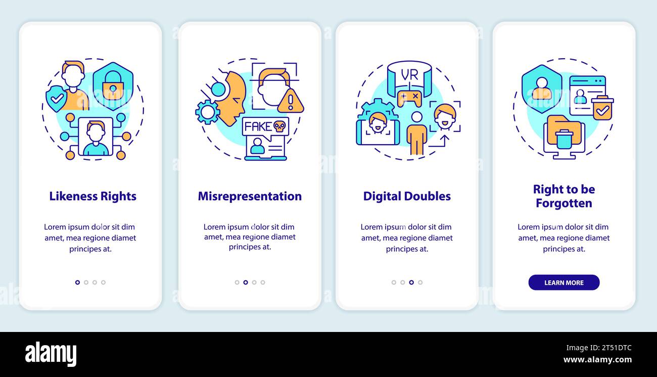 Walkthrough Cyber Law With Thin Line Icons Stock Vector Image And Art Alamy