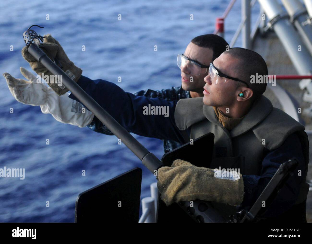 .50-caliber machine gun, amphibious assault ship, barrel, Forward ...
