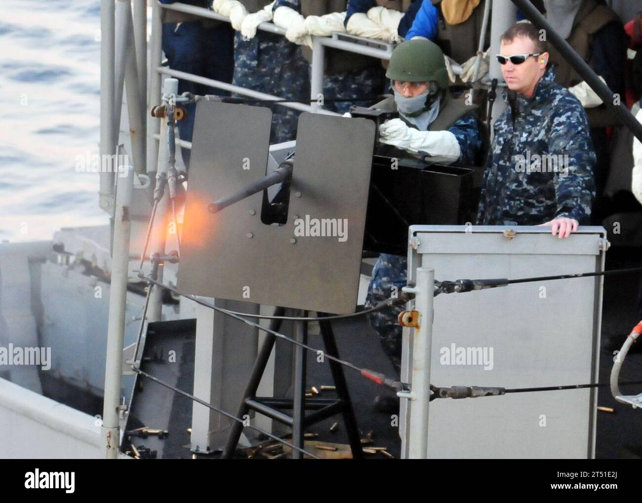 .50-caliber machine gun, amphibious, flight deck, helicopter, marine ...