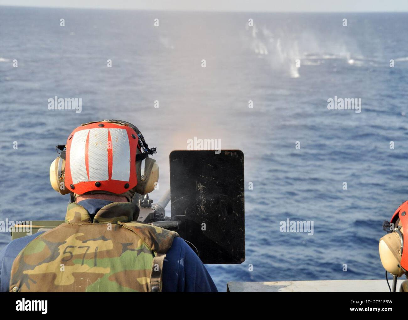 .50-caliber machine gun, live-fire, USS George Washington (CVN 73 ...