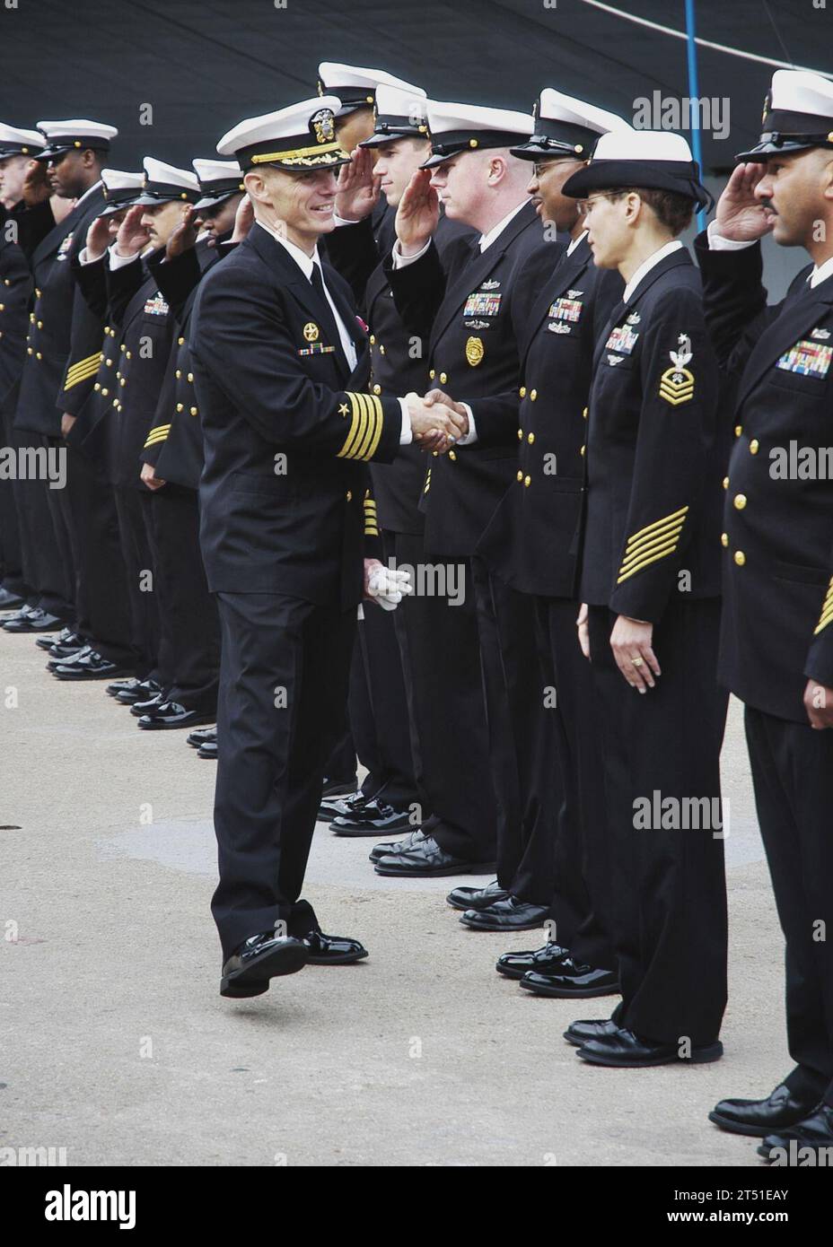 0801119116H-006 NORFOLK, Va. (Jan. 11, 2008) Capt. J. R. Haley leaves ...