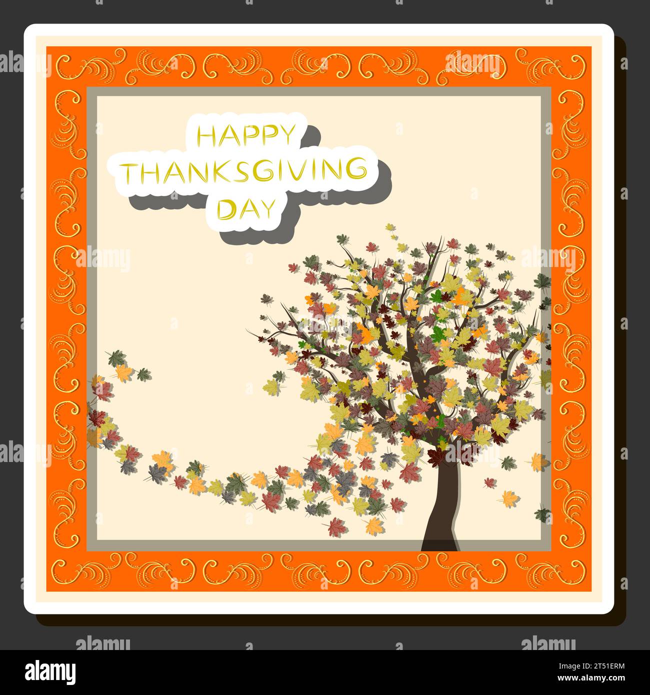 Beautiful color illustration on theme of celebrating annual holiday ...