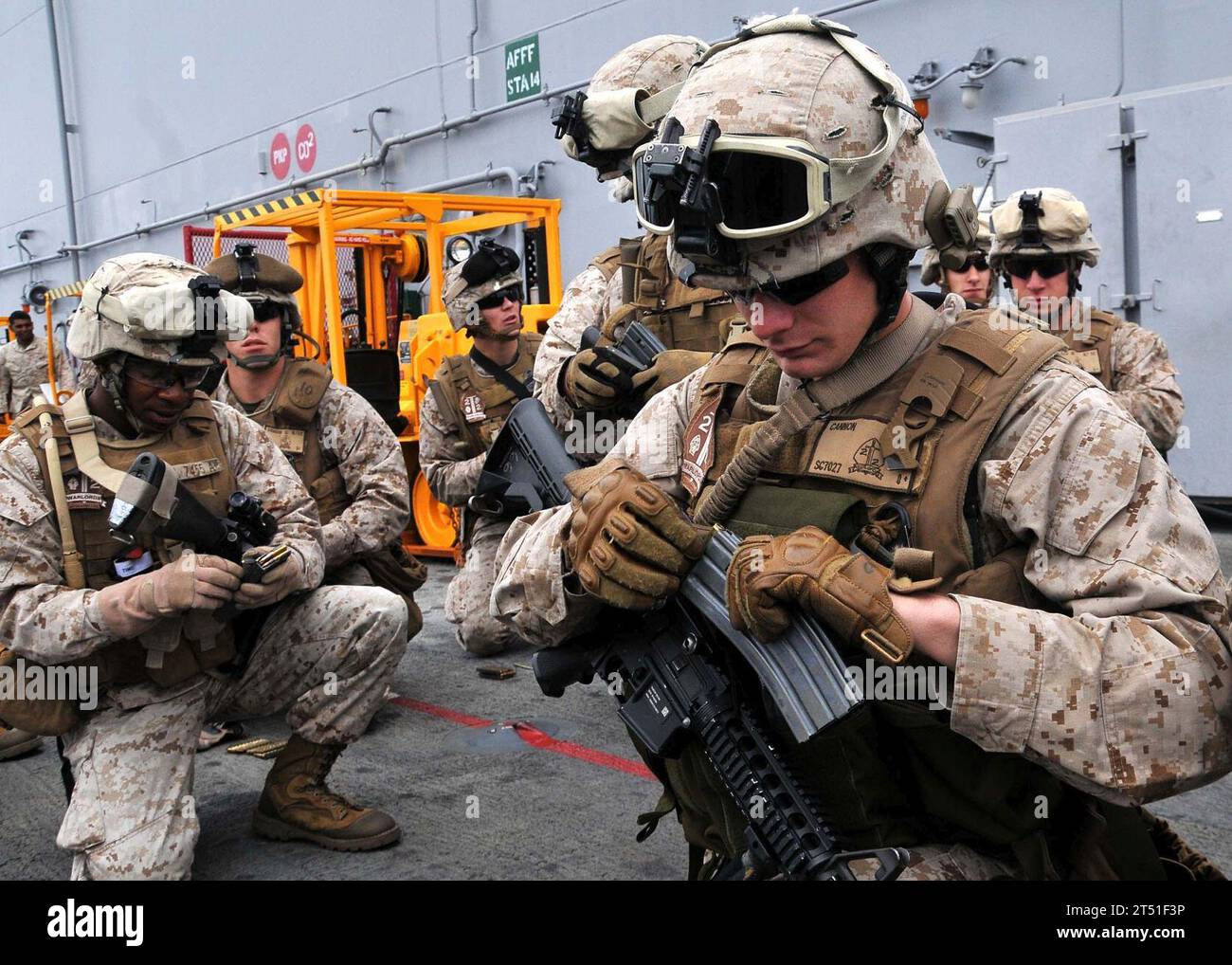 1104204649B-001 ATLANTIC OCEAN (April 20, 2011) Marines from the ...