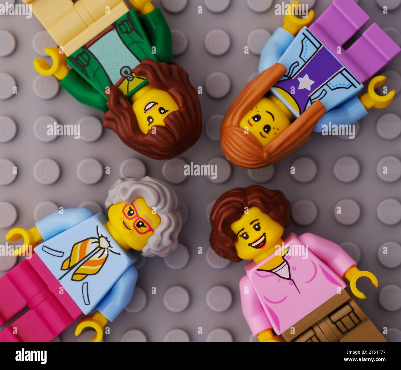 Tambov, Russian Federation - October 01, 2023 Four Lego woman ...