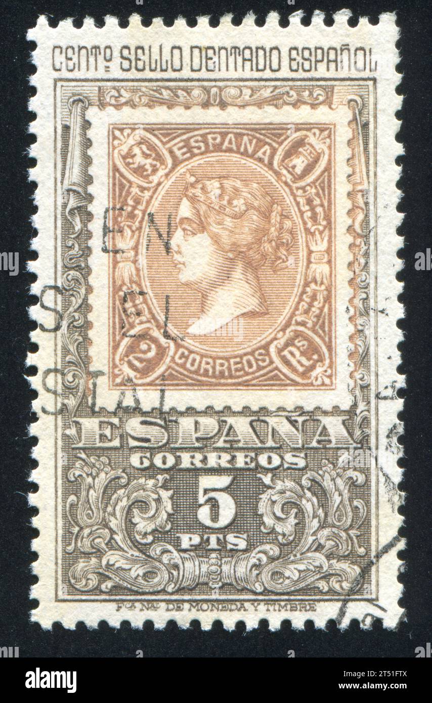 SPAIN - CIRCA 1965: stamp printed by Spain, shows Queen Isabel, circa ...