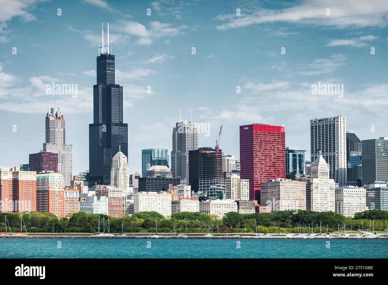 Chicago illinois skyline downtown hi-res stock photography and images ...