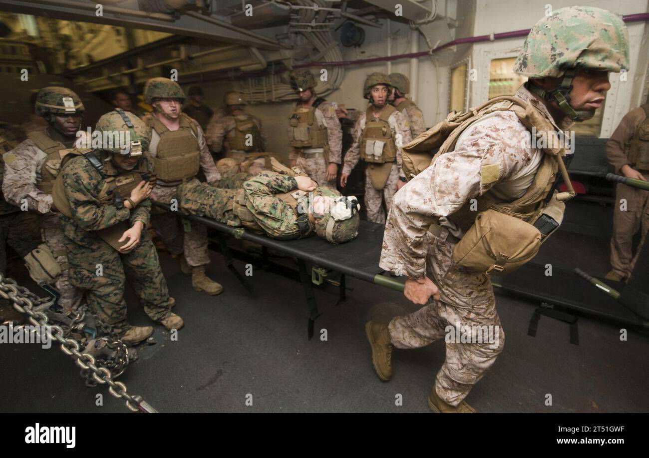 111209PB383-225 PHILIPPINE SEA (Dec. 9, 2011) Hospital corpsmen ...