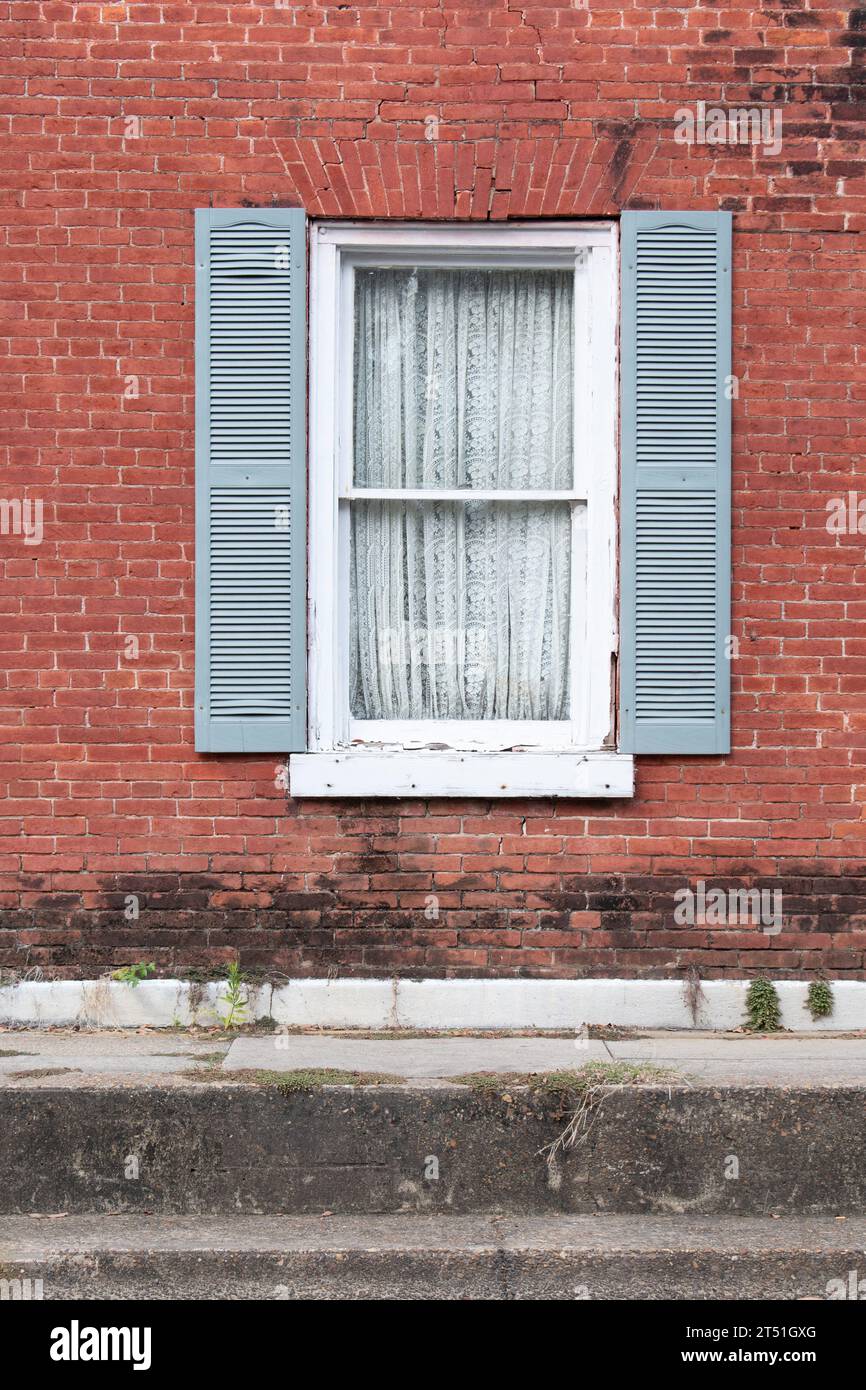Vintage windows wood shutters hi-res stock photography and images - Alamy