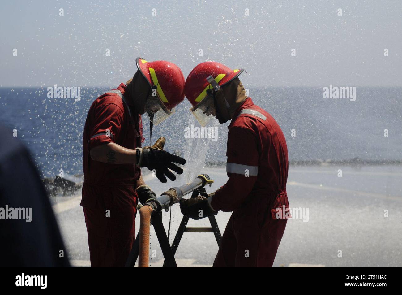 7th Fleet, command ship, damage control. nlue ridge Stock Photo - Alamy