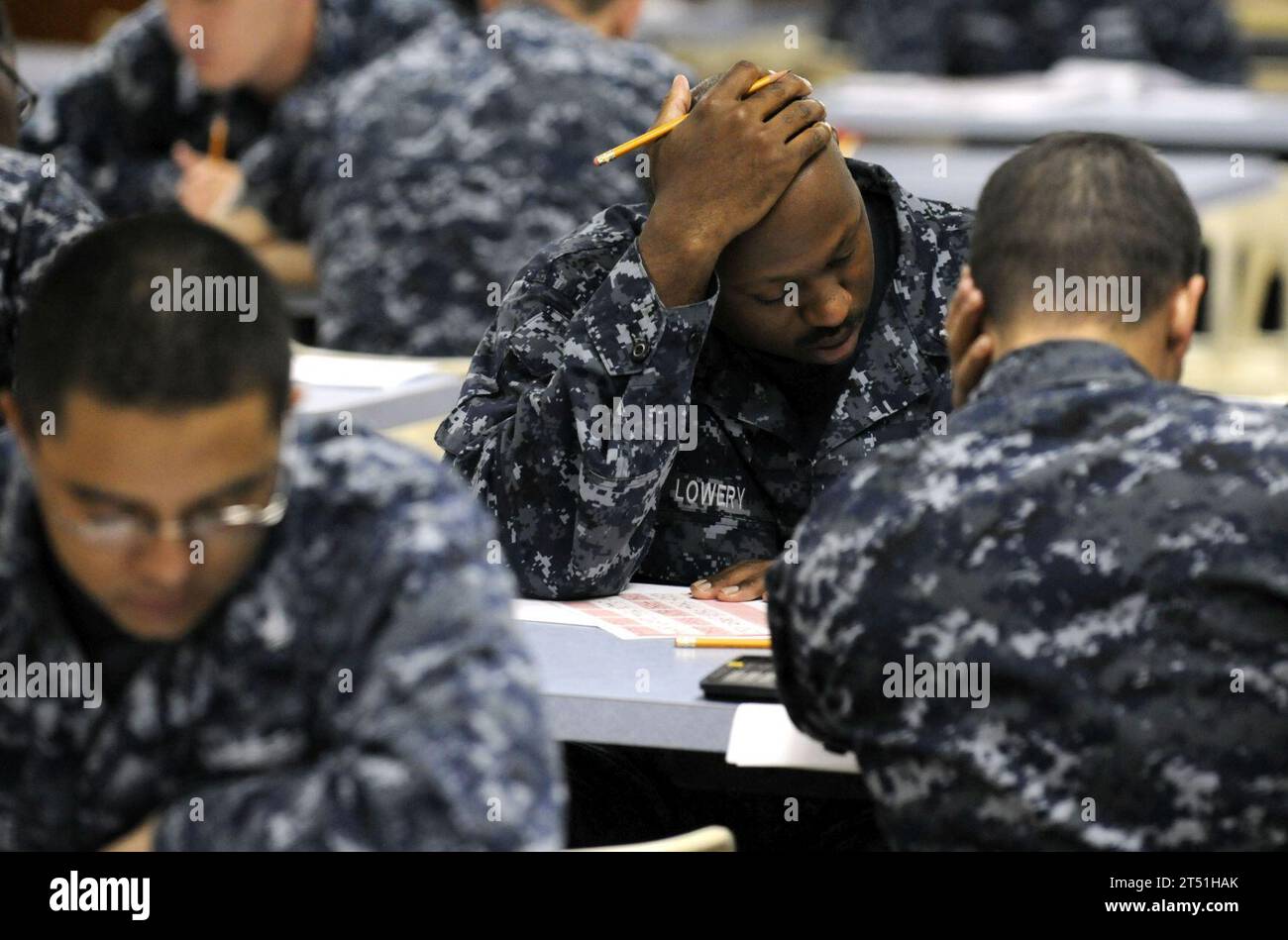 7th Fleet, first class exam, USS Blue Ridge Stock Photo - Alamy