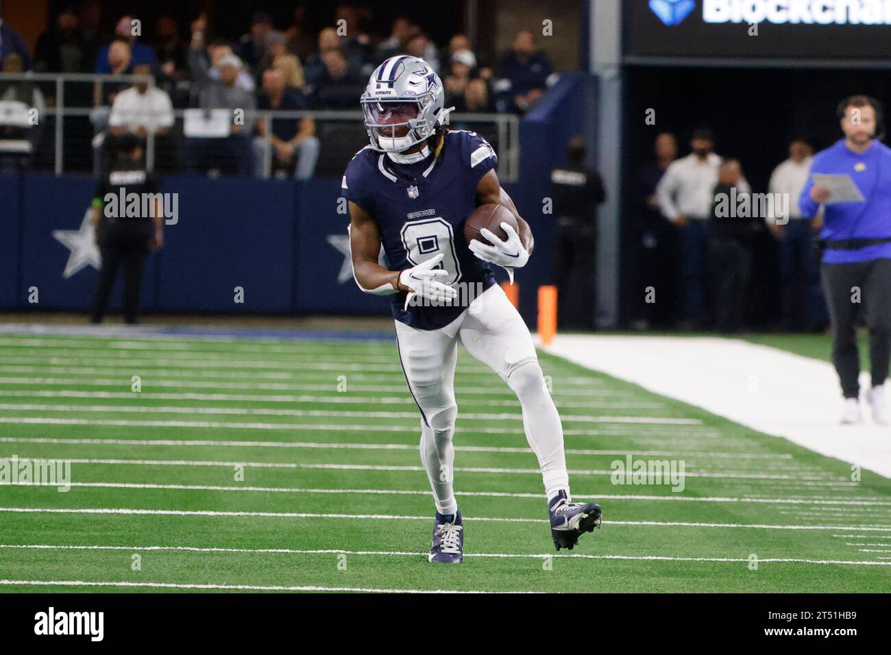 Dallas Cowboys wide receiver KaVontae Turpin (9) runs after a reception ...