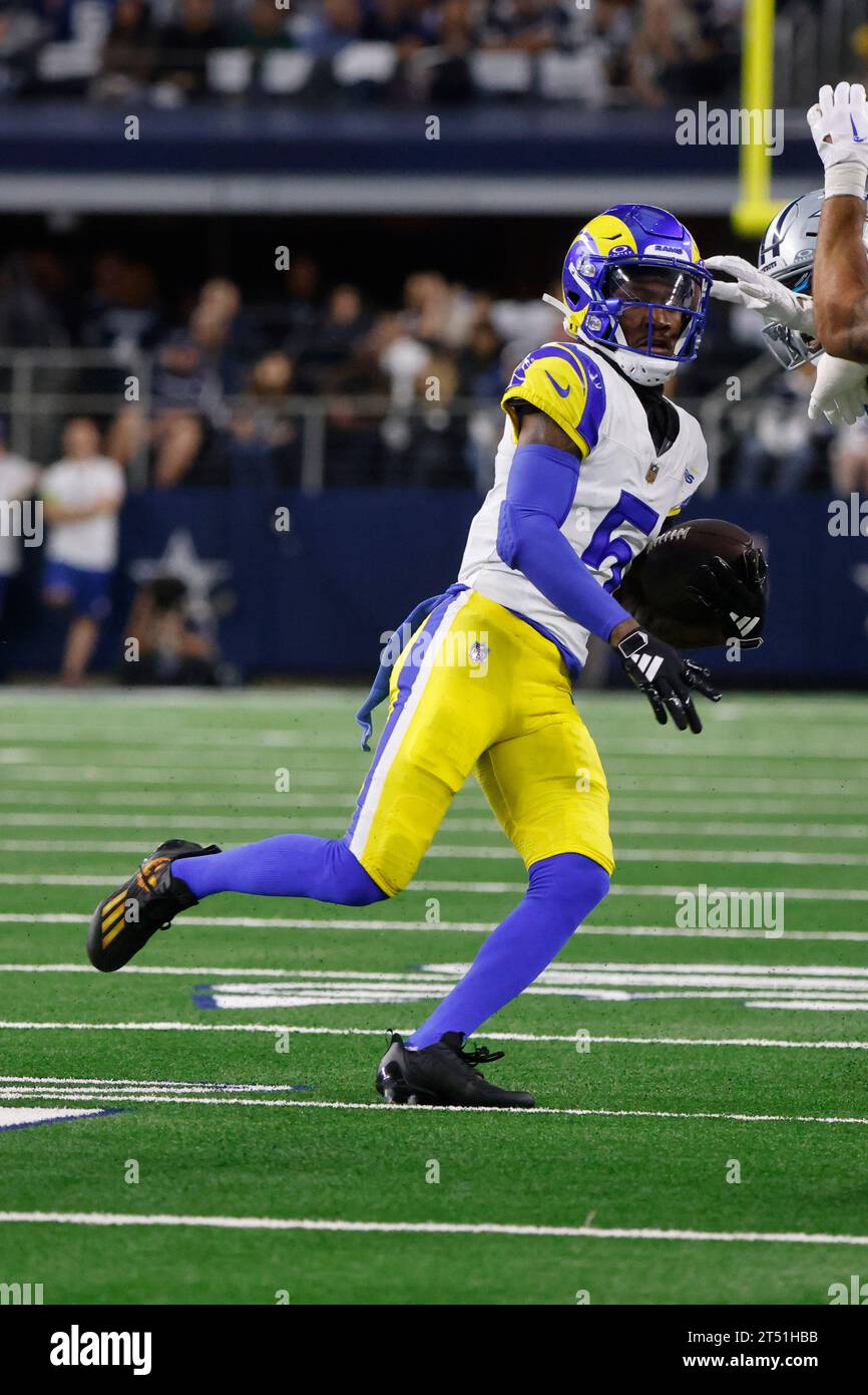 Los Angeles Rams wide receiver Tutu Atwell (5) runs after a reception ...