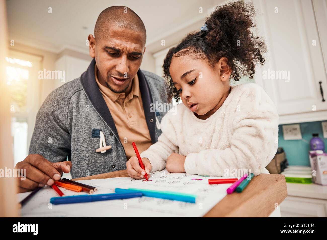 Education, math and father teaching kid creative homework, education ...