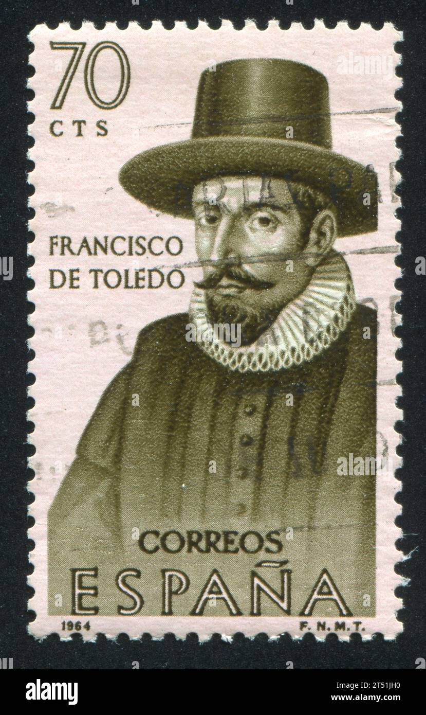 SPAIN - CIRCA 1964: stamp printed by Spain, shows Portrait of Francisco ...