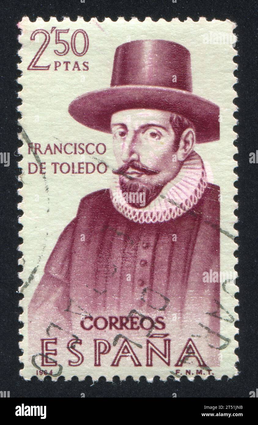 SPAIN - CIRCA 1964: stamp printed by Spain, shows Portrait of Francisco ...