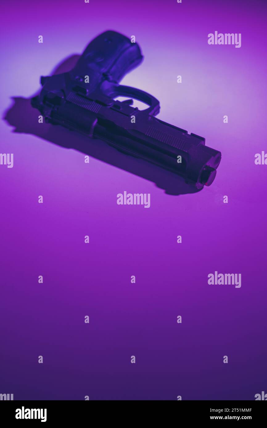 Pistol gun artistic photograph book cover design Stock Photo - Alamy