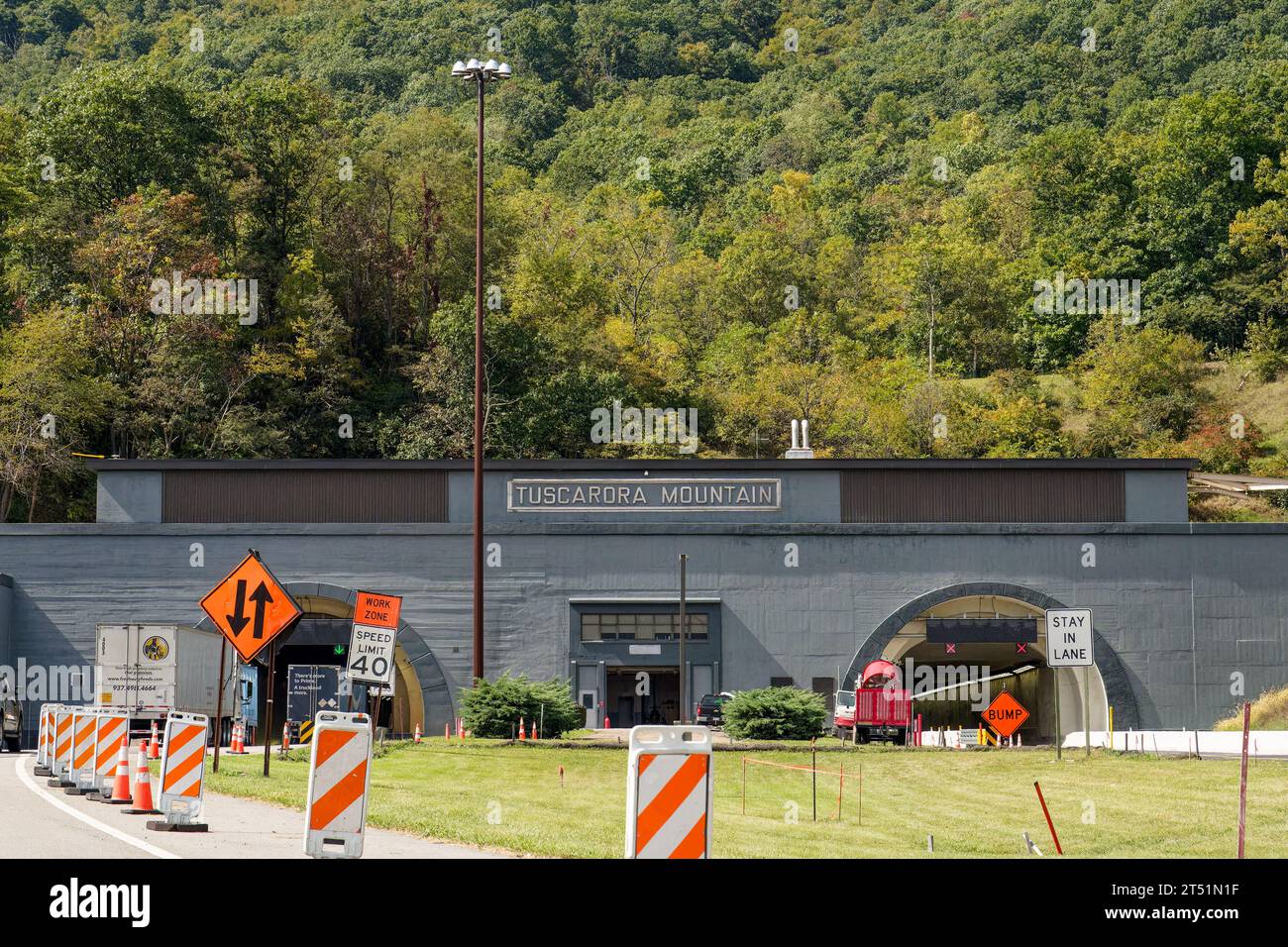 Willow Hill, PA - Sept. 27, 2023: East side of the tunnel tubes and ...