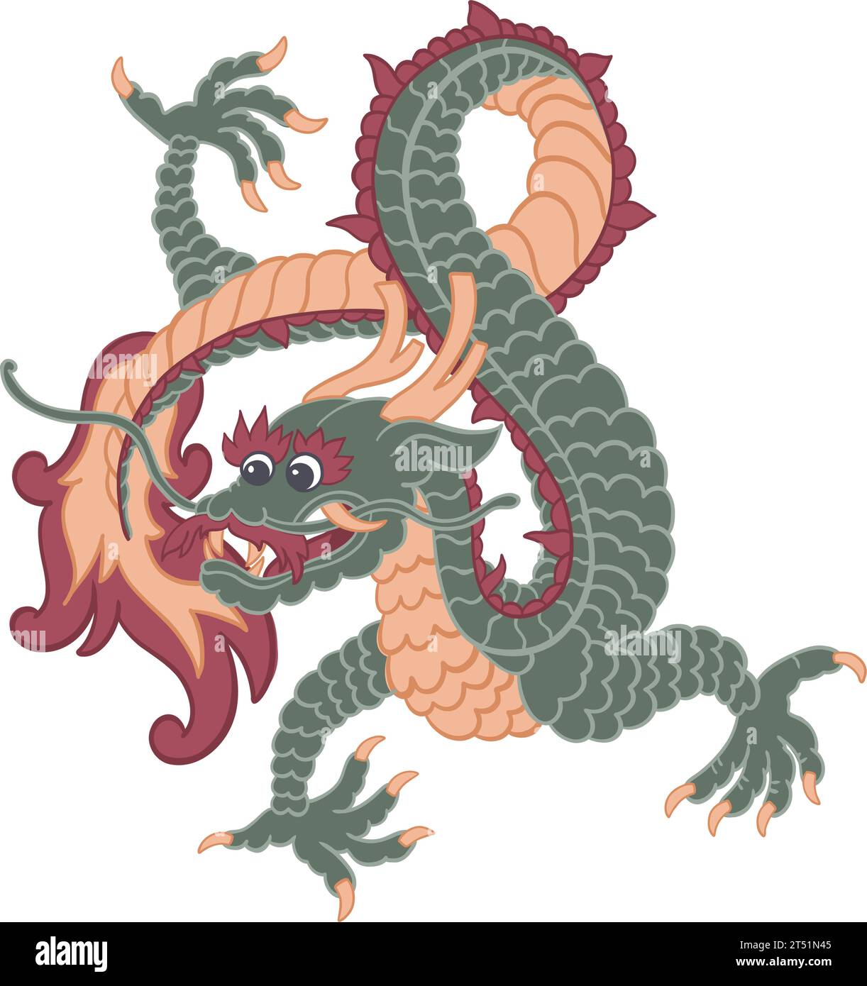 Chinese new year flying dragon Stock Vector Image & Art - Alamy