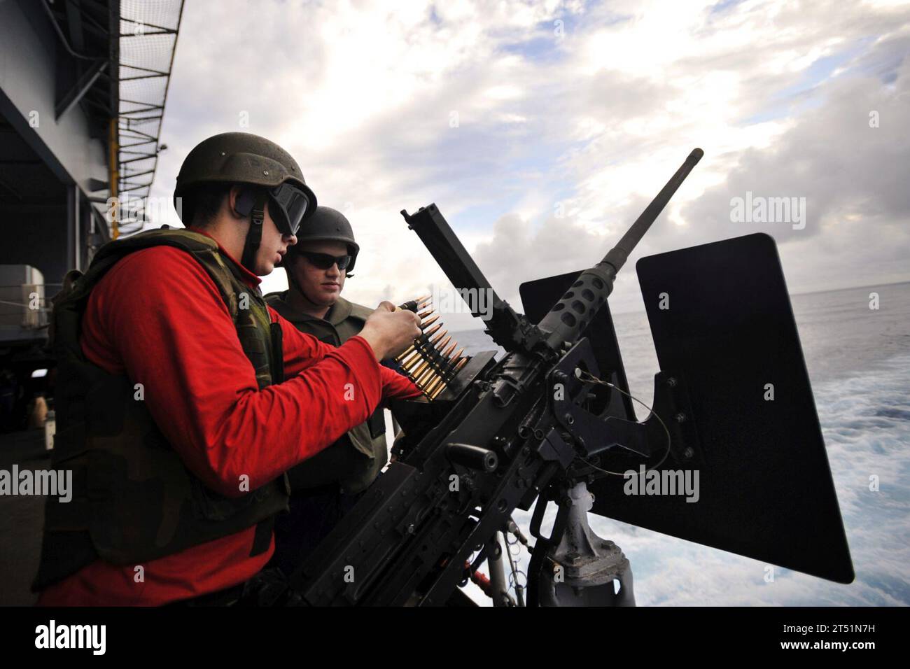 50 Cal, CVN 73, fantail, GM, gun, Gun shoot, GW, Pacific Ocean, patrol ...