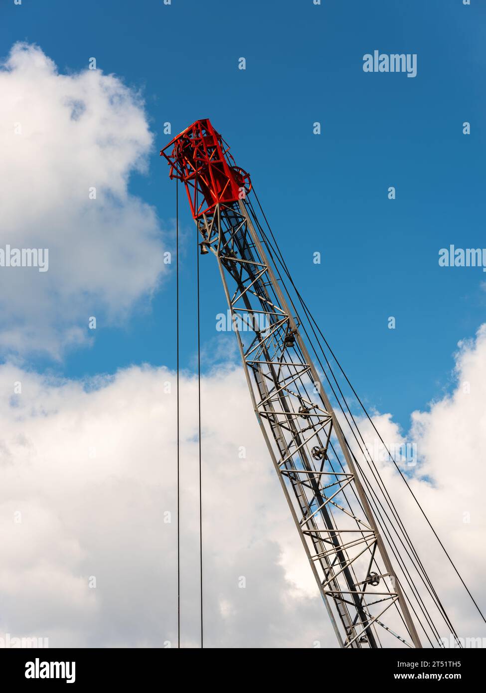 A large crane pictured in Falmouth Port, Dockyard Stock Photo - Alamy