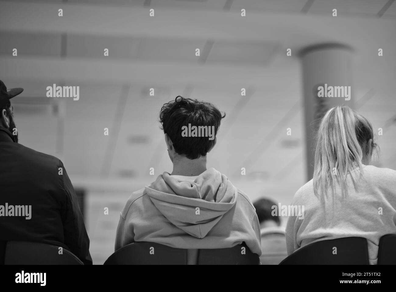 People engaged in discussion Black and White Stock Photos & Images - Alamy