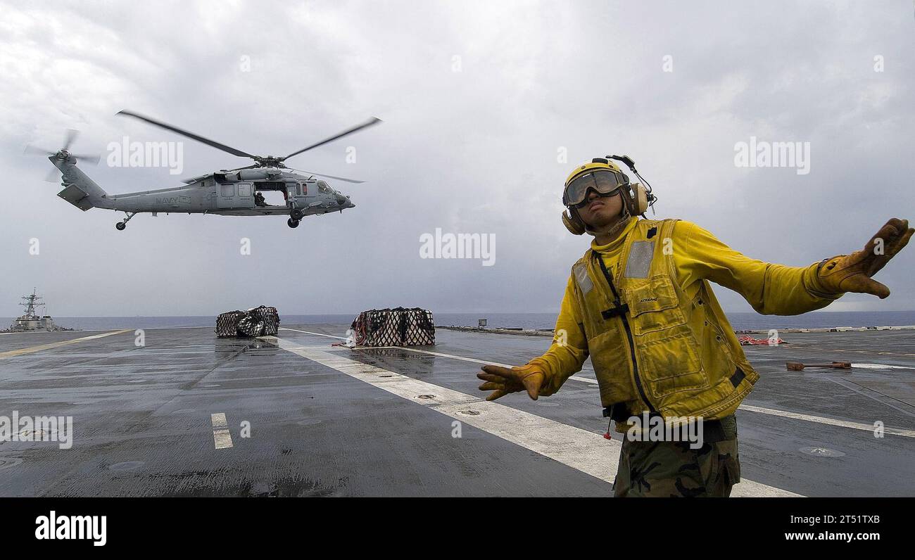 aboard the aircraft carrier, Helicopter Sea Combat Squadron, HSC 25 ...