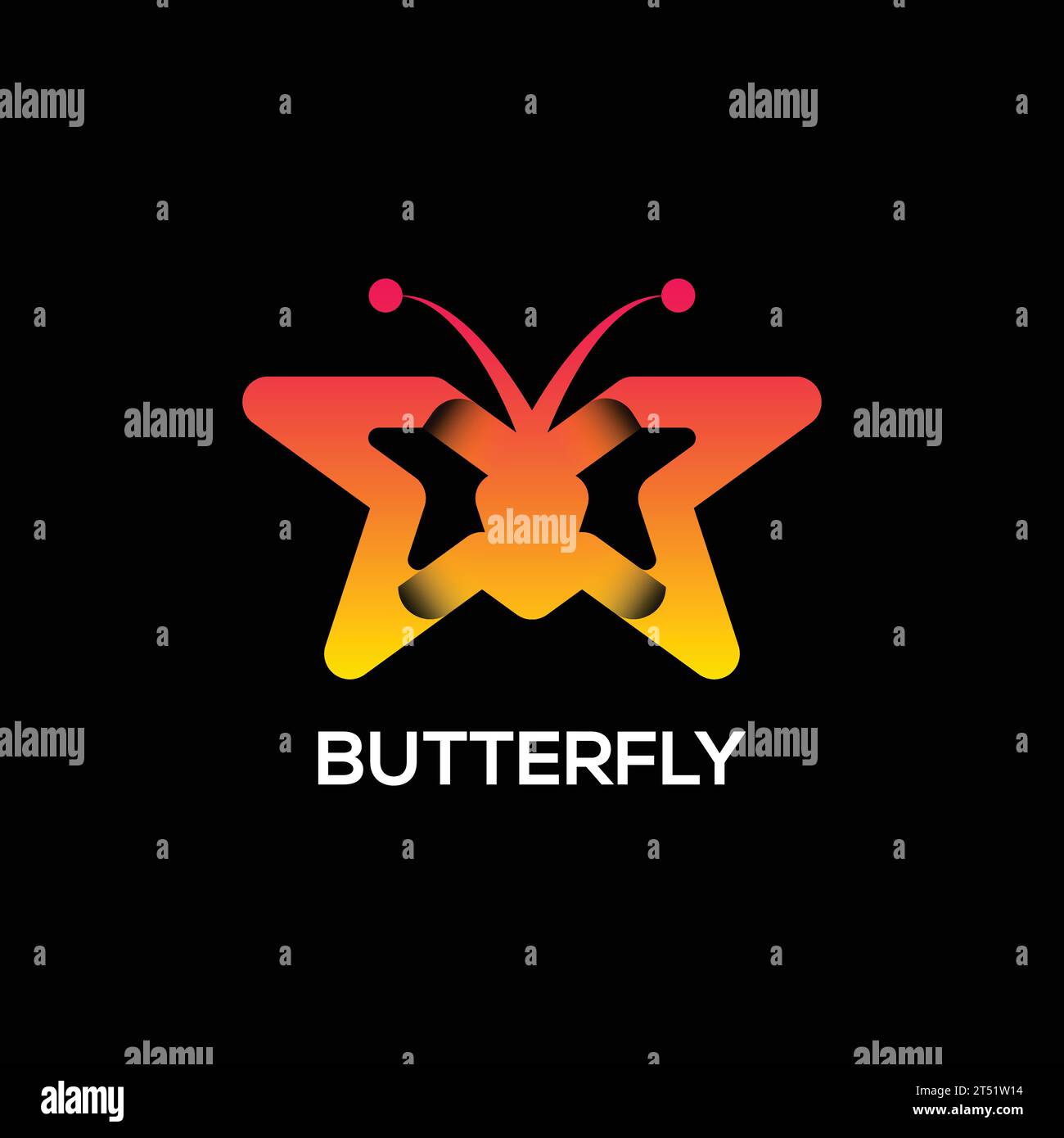 Butterfly logo design Royalty Free Vector Image Stock Vector Image ...