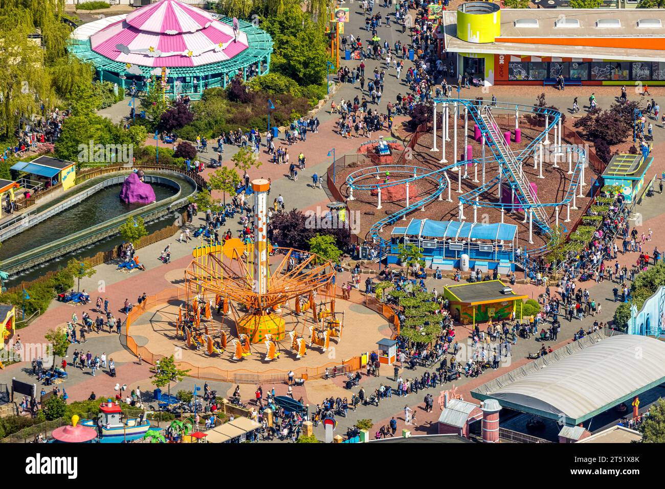 Aerial view, Movie Park Germany, movie-themed theme park, Backyardigans ...