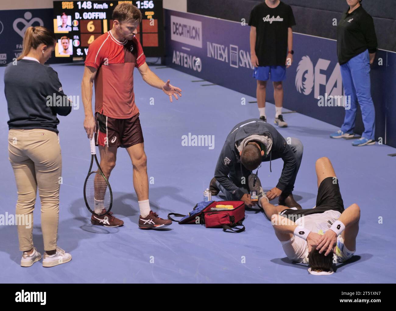 Bergamo, Italy. 31st Oct, 2023. Great game from the young Samuel ...