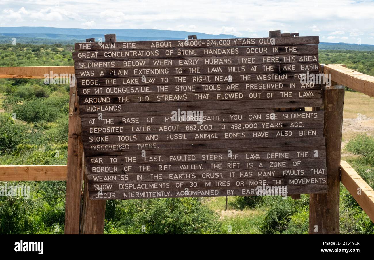 Olorgesailie, a sedimentary basin located in southern Kenya in the East ...