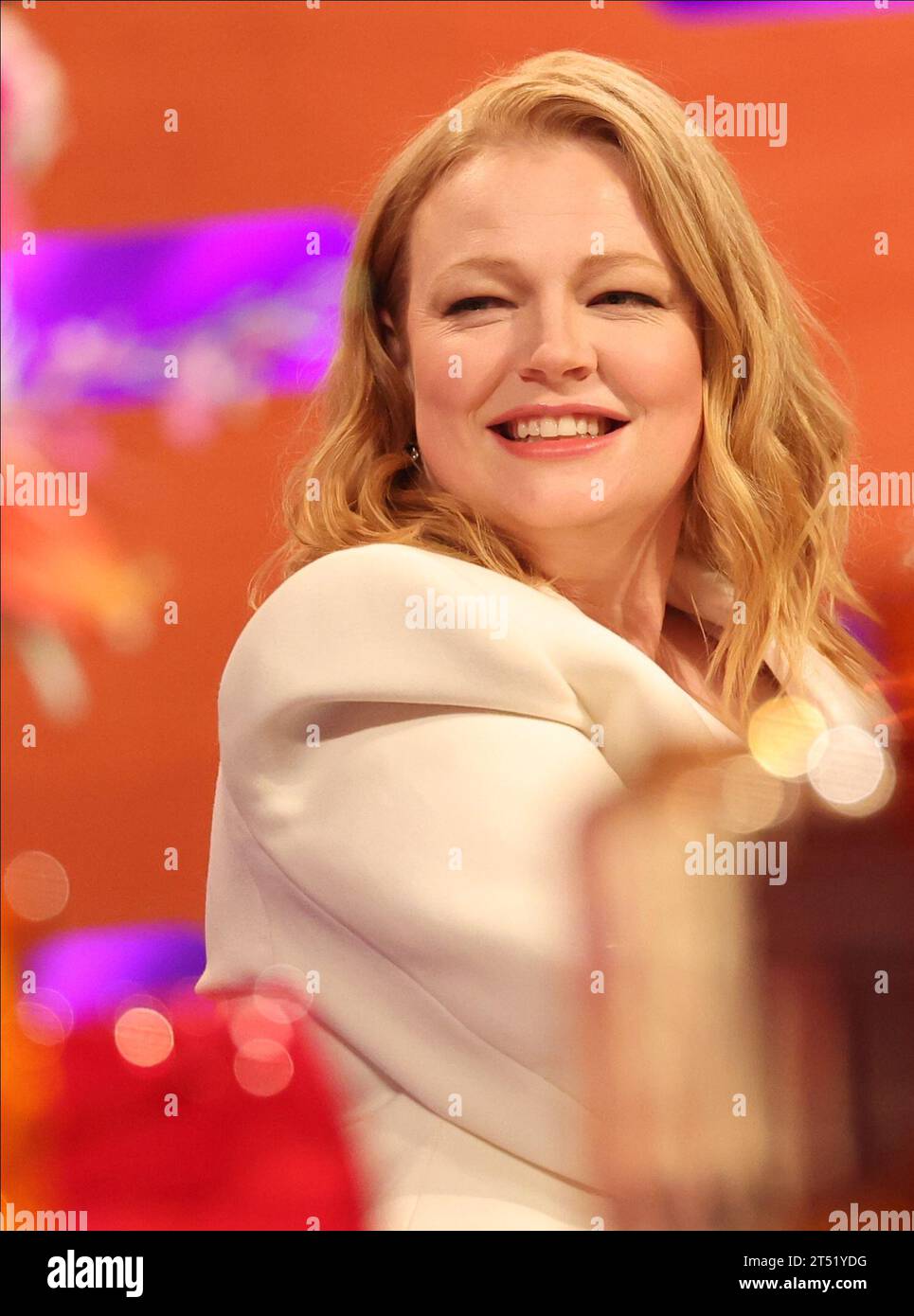 EDITORIAL USE ONLY Sarah Snook during the filming for the Graham Norton ...