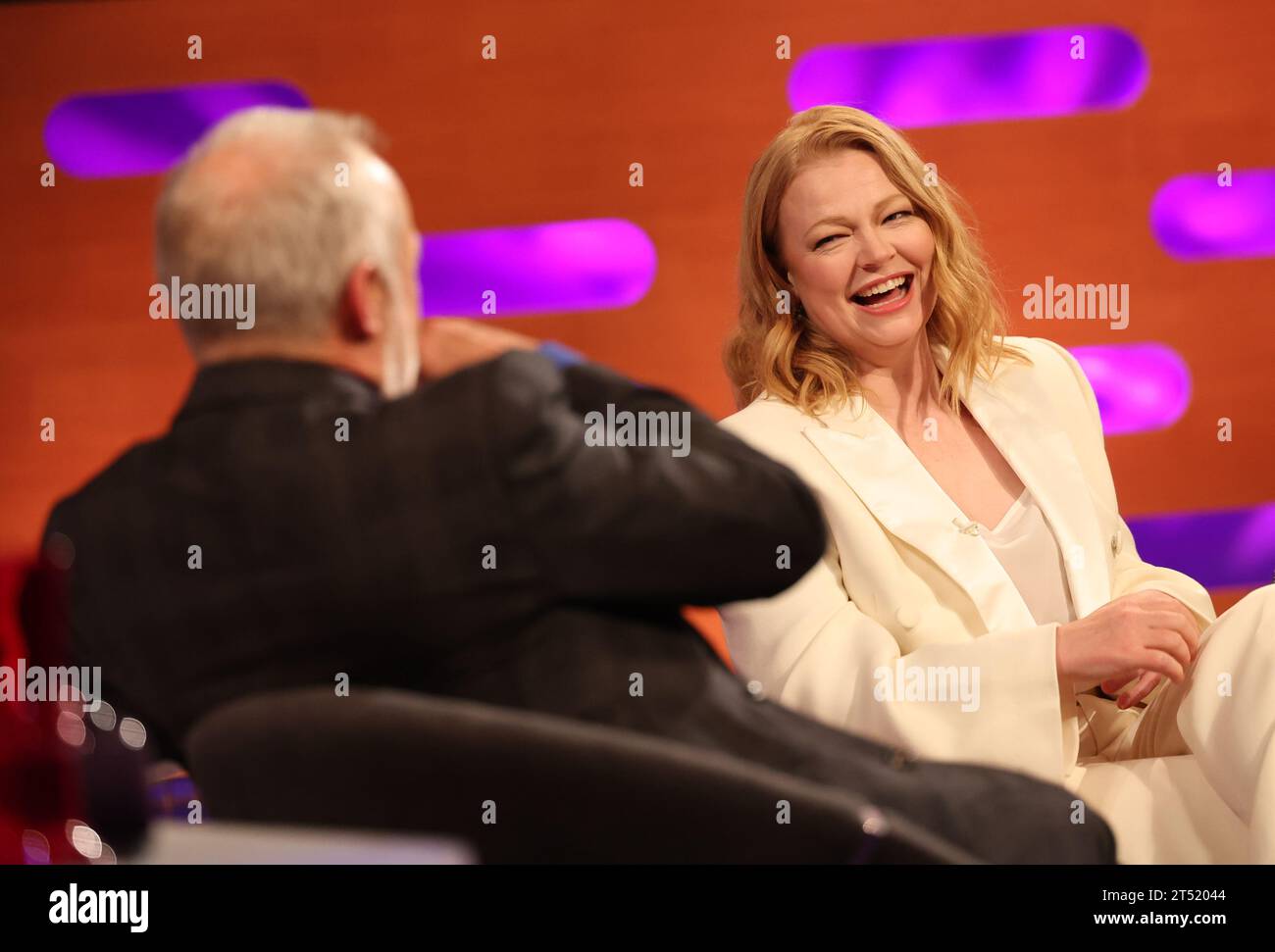 EDITORIAL USE ONLY Sarah Snook during the filming for the Graham Norton ...