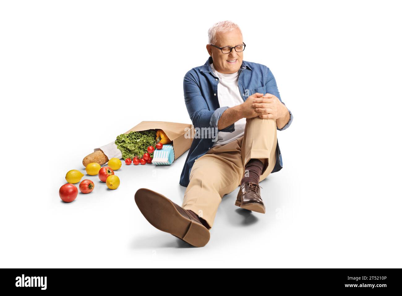 Scared man ground Cut Out Stock Images & Pictures - Alamy