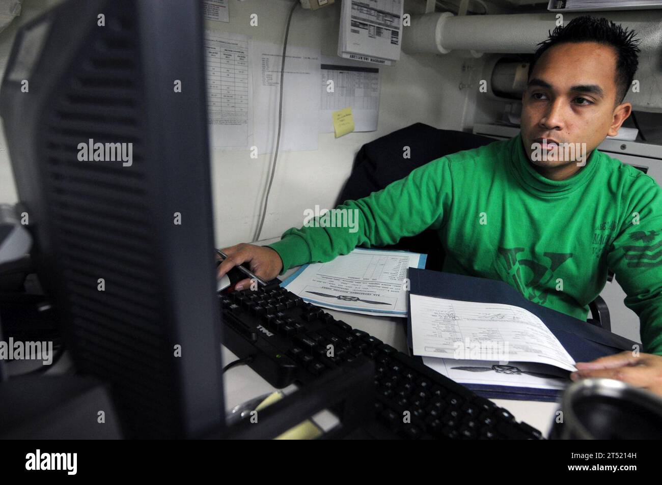 administrative, aircraft carrier, computer, desk, navy, people ...