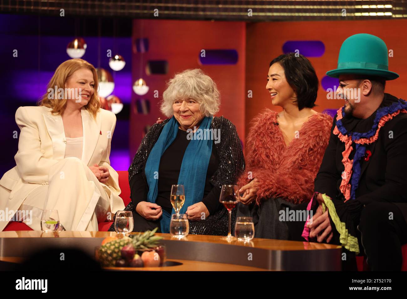 EDITORIAL USE ONLY (left to right) Sarah Snook, Miriam Margolyes, Greta ...