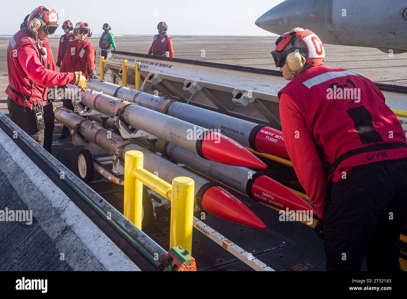 Mediterranean Sea. 23rd Oct, 2023. Sailors assigned to the weapons department of the world's ...