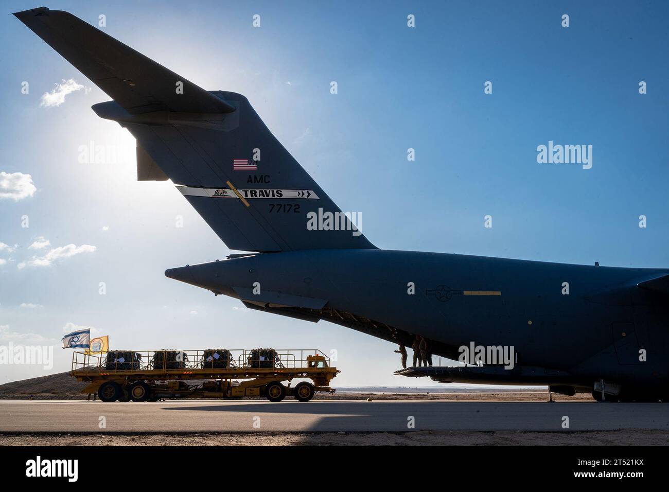 Nevatim Base, Israel. 15th Oct, 2023. U.S. Air Force Airmen assigned to ...