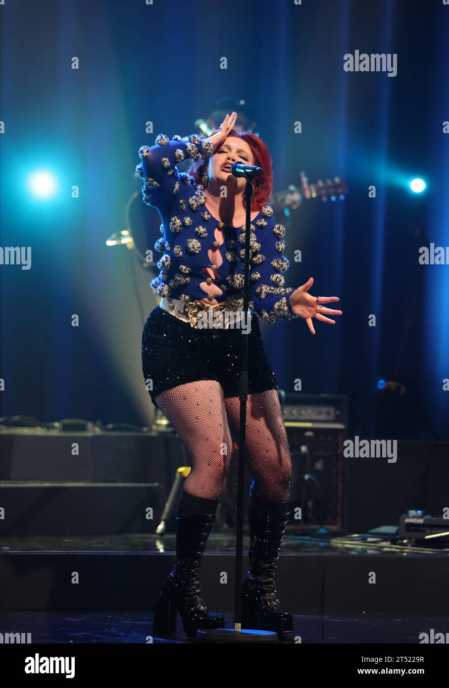 EDITORIAL USE ONLY Ciara Mary-Alice Thompson, known as CMAT, performing ...