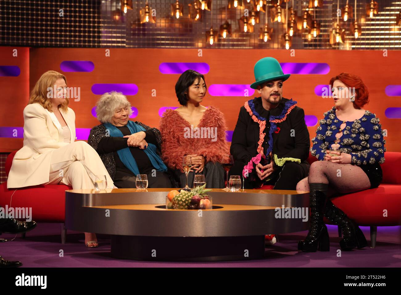 EDITORIAL USE ONLY (left to right) Sarah Snook, Miriam Margolyes, Greta ...