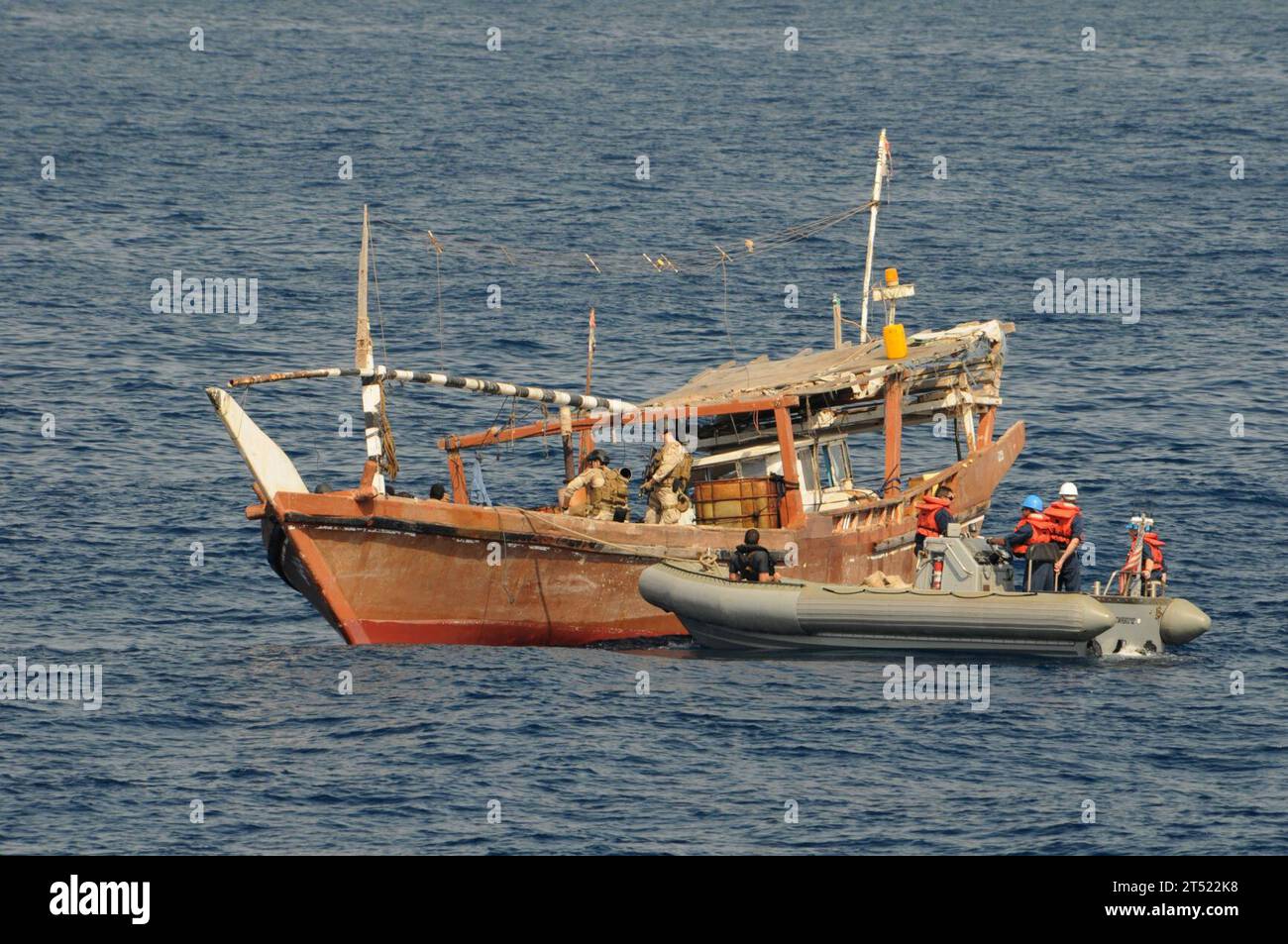 110915XQ375-309 GULF OF ADEN (Sept. 15, 2011) Sailors from the guided ...
