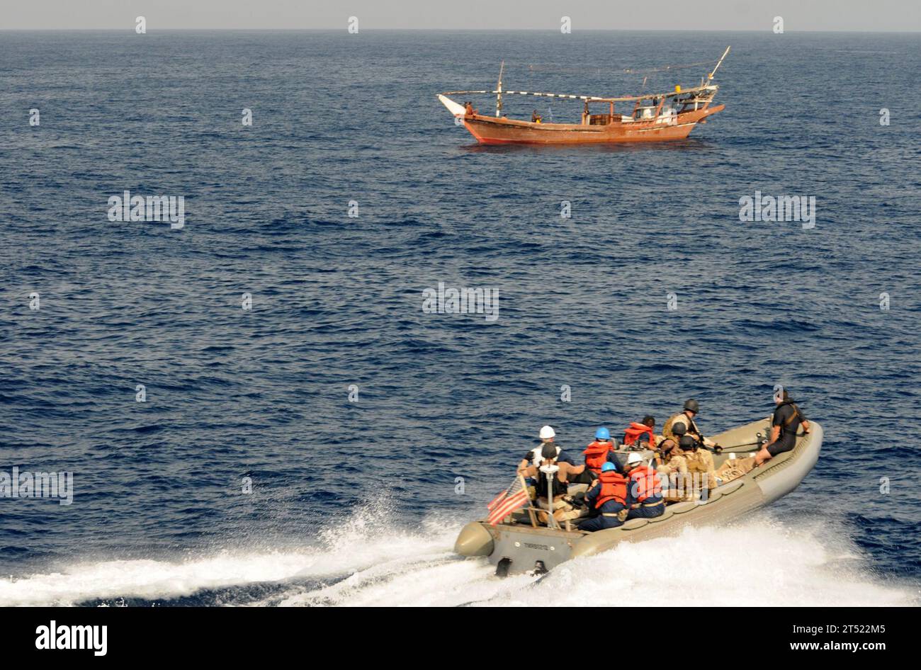 110915XQ375-139 GULF OF ADEN (Sept. 15, 2011) Sailors from the guided ...