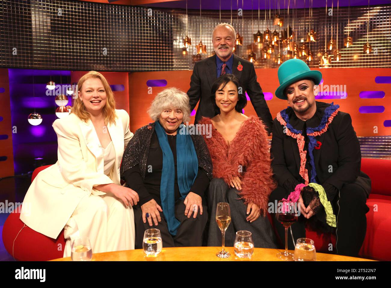 EDITORIAL USE ONLY (left to right) Sarah Snook, Miriam Margolyes, Greta ...